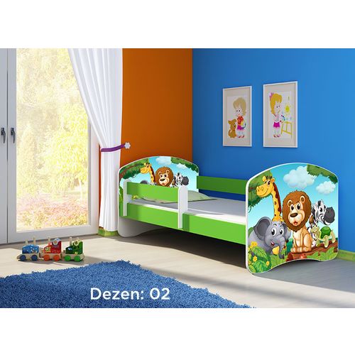 Deciji krevet ACMA II 140x70 + dusek 6 cm GREEN2