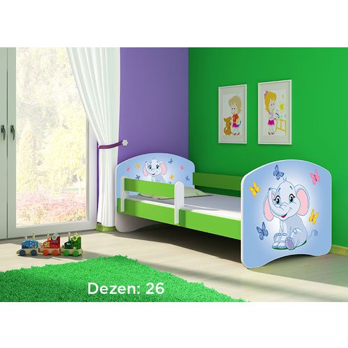 Deciji krevet ACMA II 140x70 + dusek 6 cm GREEN26