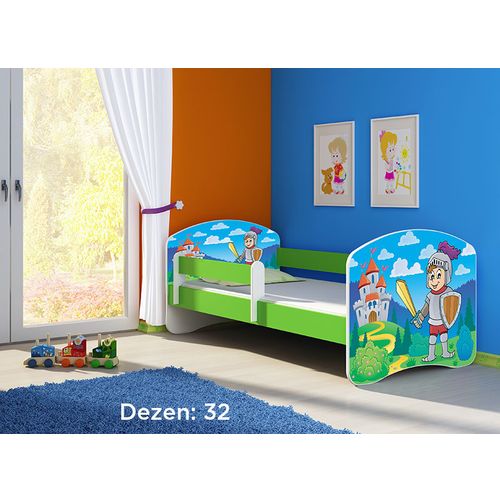 Deciji krevet ACMA II 160x80 + dusek 6 cm GREEN32