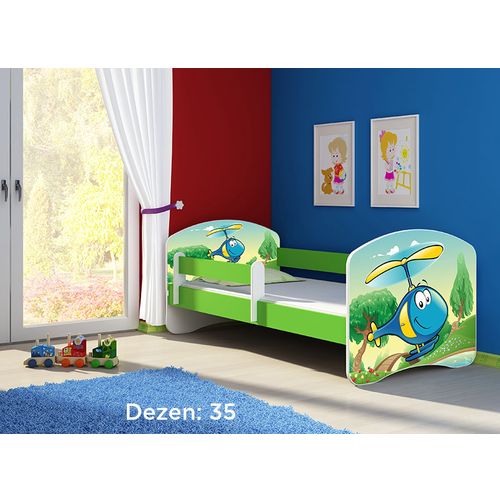 Deciji krevet ACMA II 160x80 + dusek 6 cm GREEN35