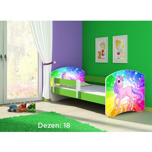 Deciji krevet ACMA II 180x80 + dusek 6 cm GREEN18