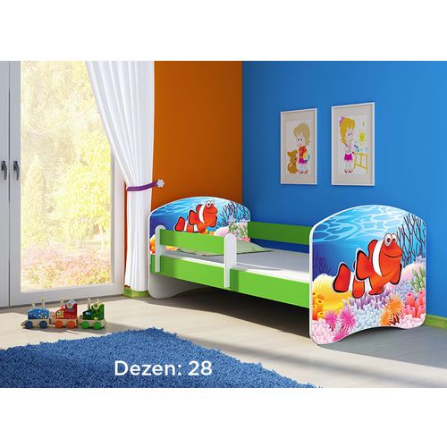 Deciji krevet ACMA II 180x80 + dusek 6 cm GREEN28