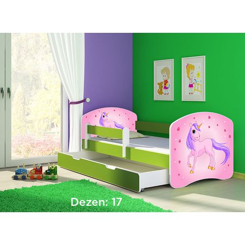 Deciji krevet ACMA II 140x70 F + dusek 6 cm GREEN17