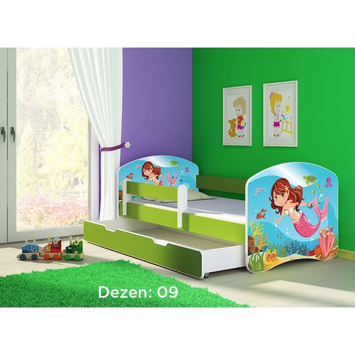 Deciji krevet ACMA II 160x80 F + dusek 6 cm GREEN9