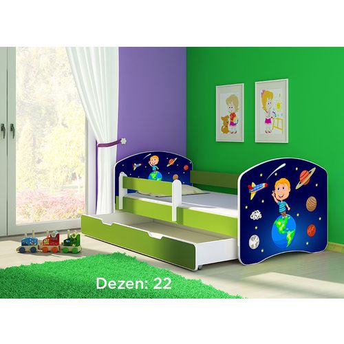 Deciji krevet ACMA II 160x80 F + dusek 6 cm GREEN22