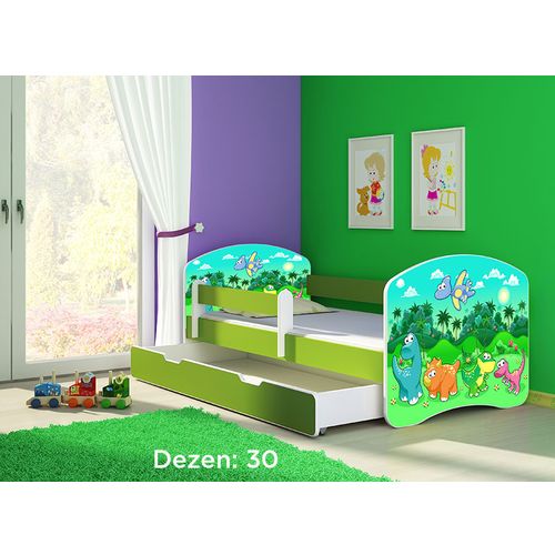 Deciji krevet ACMA II 180x80 F + dusek 6 cm GREEN30