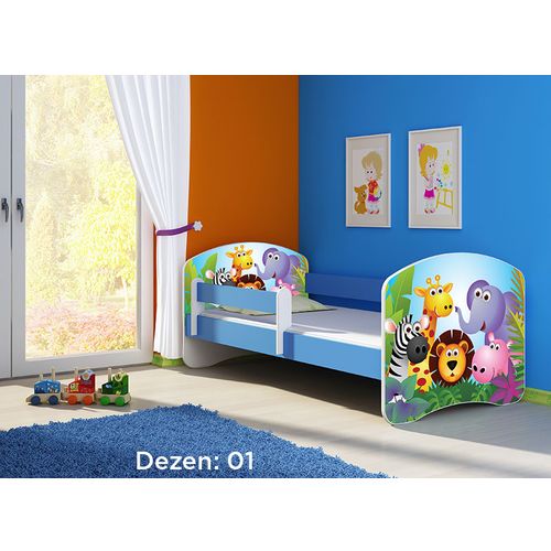 Deciji krevet ACMA II 160x80 + dusek 6 cm BLUE1