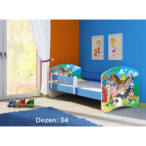 Deciji krevet ACMA II 160x80 + dusek 6 cm BLUE34