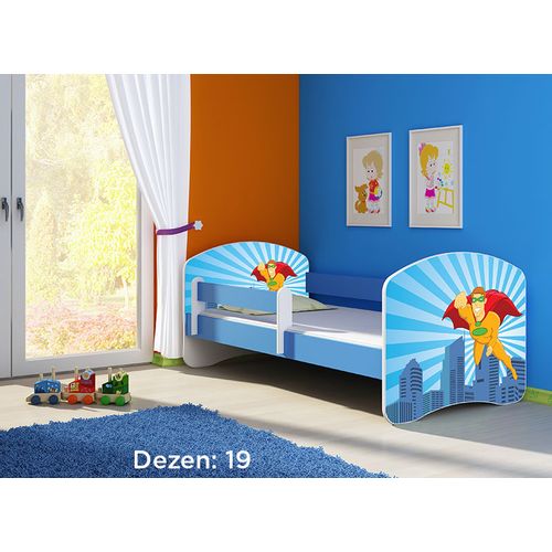 Deciji krevet ACMA II 180x80 + dusek 6 cm BLUE19