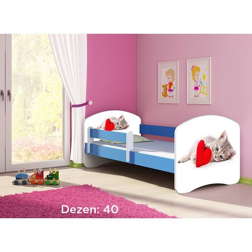 Deciji krevet ACMA II 180x80 + dusek 6 cm BLUE40