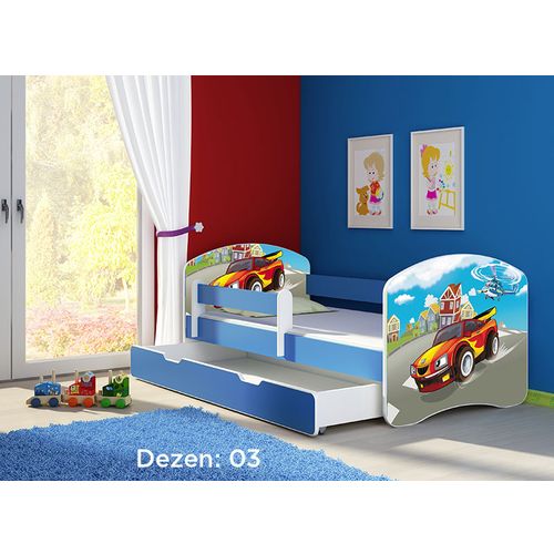 Deciji krevet ACMA II 140x70 F + dusek 6 cm BLUE3