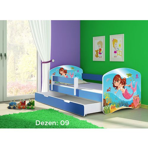 Deciji krevet ACMA II 140x70 F + dusek 6 cm BLUE9