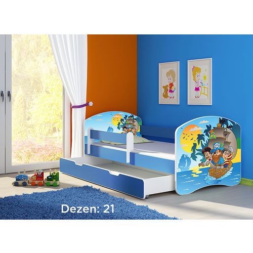 Deciji krevet ACMA II 140x70 F + dusek 6 cm BLUE21