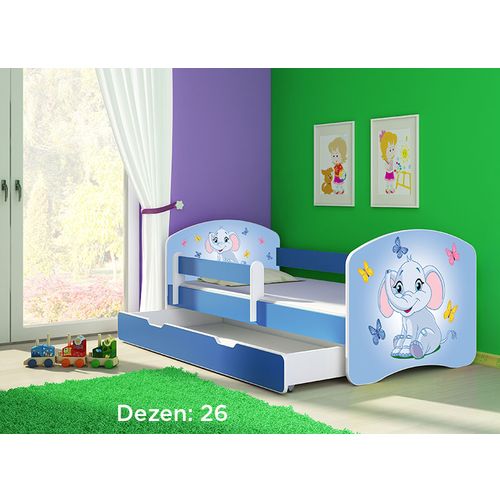 Deciji krevet ACMA II 140x70 F + dusek 6 cm BLUE26