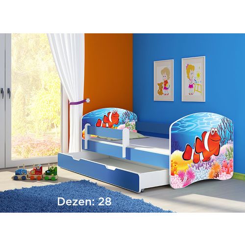 Deciji krevet ACMA II 140x70 F + dusek 6 cm BLUE28