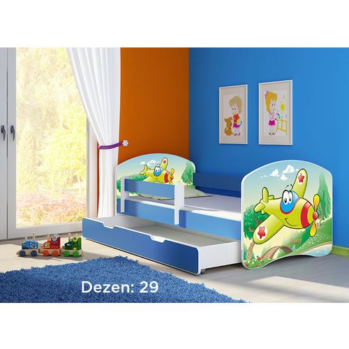 Deciji krevet ACMA II 140x70 F + dusek 6 cm BLUE29