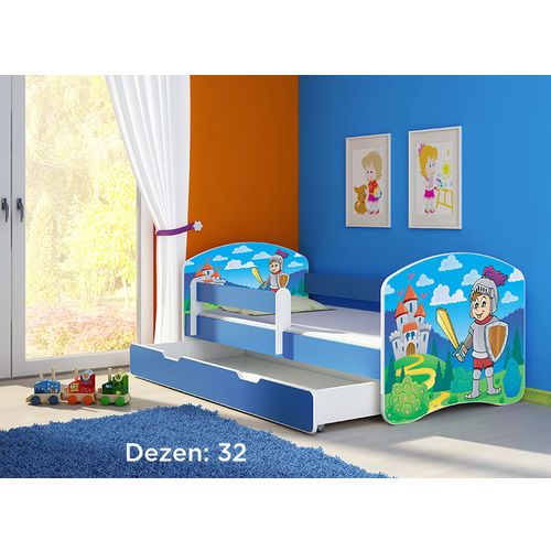 Deciji krevet ACMA II 140x70 F + dusek 6 cm BLUE32