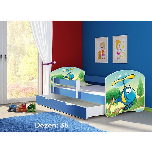 Deciji krevet ACMA II 140x70 F + dusek 6 cm BLUE35