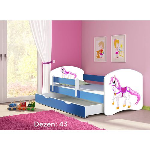 Deciji krevet ACMA II 140x70 F + dusek 6 cm BLUE43