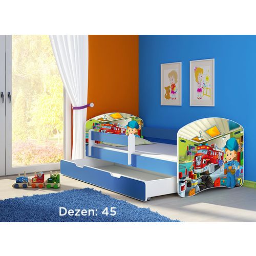 Deciji krevet ACMA II 140x70 F + dusek 6 cm BLUE45