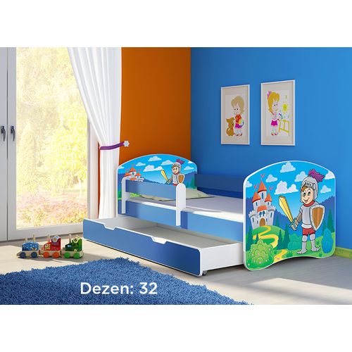 Deciji krevet ACMA II 160x80 F + dusek 6 cm BLUE32