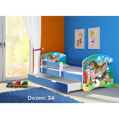 Deciji krevet ACMA II 160x80 F + dusek 6 cm BLUE34