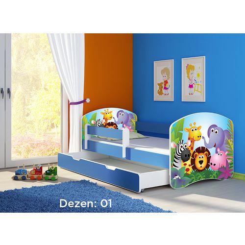 Deciji krevet ACMA II 180x80 F + dusek 6 cm BLUE1