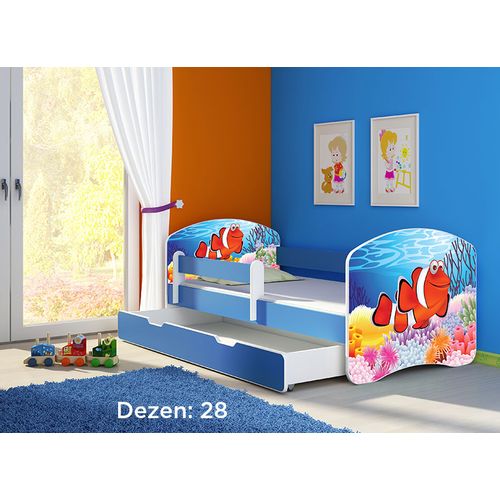 Deciji krevet ACMA II 180x80 F + dusek 6 cm BLUE28