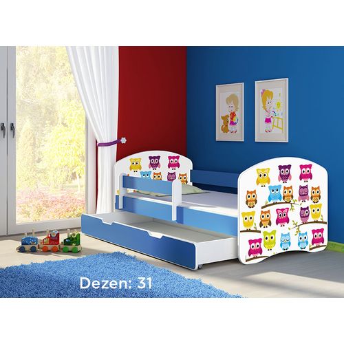 Deciji krevet ACMA II 180x80 F + dusek 6 cm BLUE31