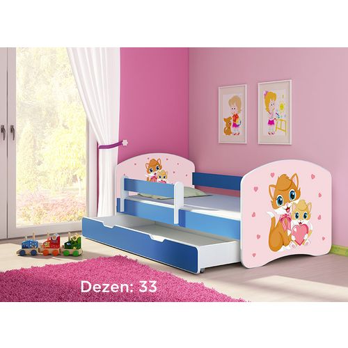 Deciji krevet ACMA II 180x80 F + dusek 6 cm BLUE33