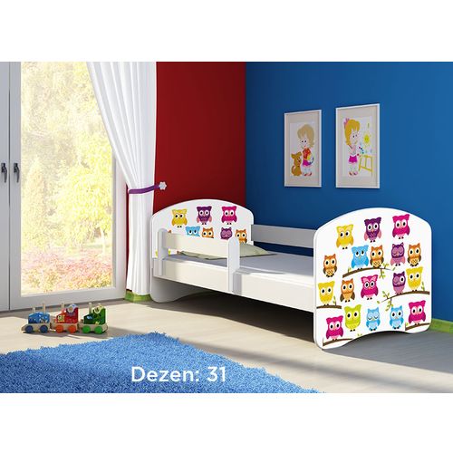 Deciji krevet ACMA II 140x70 + dusek 6 cm WHITE31