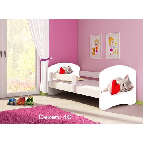 Deciji krevet ACMA II 160x80 + dusek 6 cm WHITE40