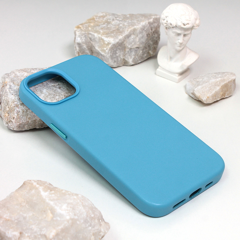 Maska(futrola) Beautiful Shine Leather iPhone 14 6.1 svetlo plava