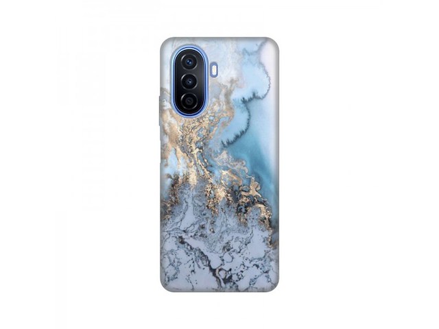 Maskica Silikonska Print za Huawei Y70/Y70 Plus Blue Gold Marble