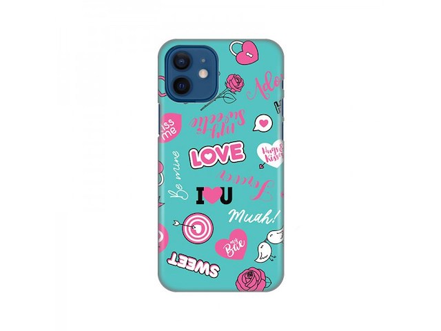 Maskica Silikonska Print za iPhone 12 6.1 Love