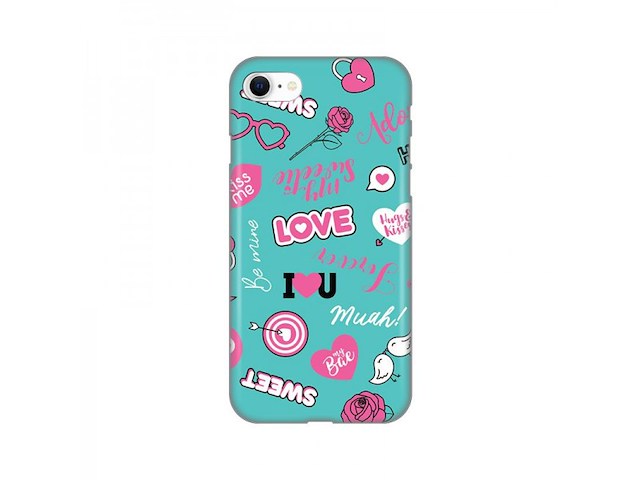 Maskica Silikonska Print za iPhone 7/8/SE 2020/2022 Love