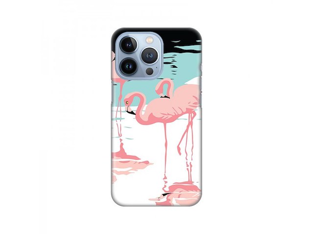 Maskica Silikonska Print za iPhone 13 Pro 6.1 Pink Flamingos