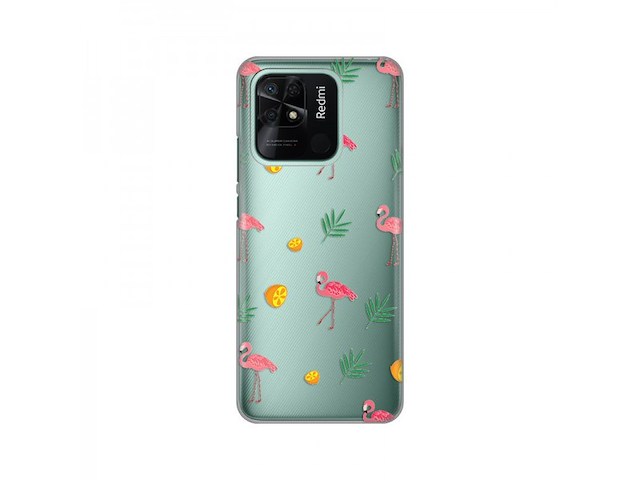 Maskica Silikonska Print Skin za Xiaomi Redmi 10C Flamingos