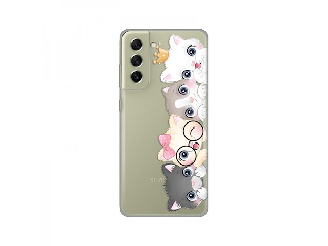 Maskica Silikonska Print Skin za Samsung G990 Galaxy S21 FE Cats