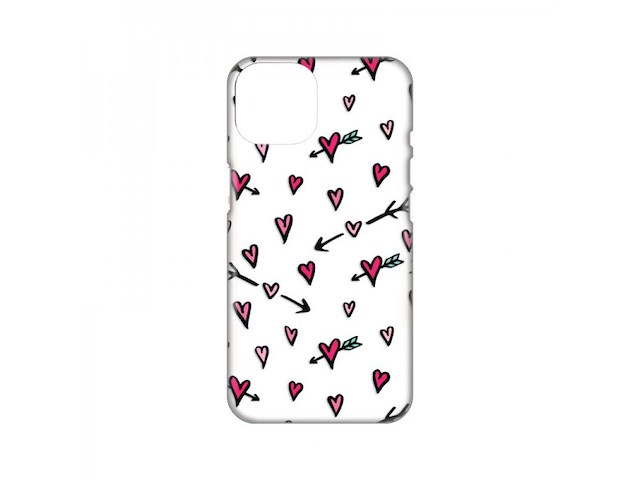 Maskica Silikonska Print Skin za iPhone 14 Plus 6.7 Heart Pattern