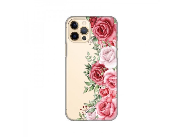 Maskica Silikonska Print Skin za iPhone 12/12 Pro 6.1 Wild Roses