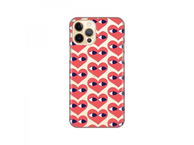 Maskica Silikonska Print Skin za iPhone 12/12 Pro 6.1 Eye Heart Pattern