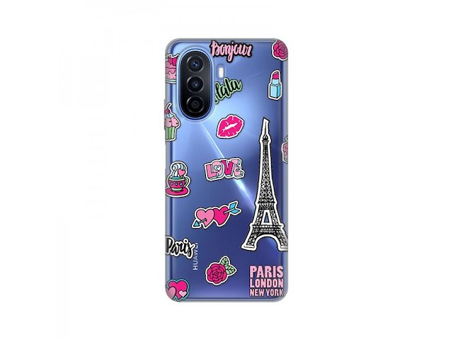 Maskica Silikonska Print Skin za Huawei Nova Y70/Y70 Plus Love Paris