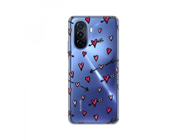 Maskica Silikonska Print Skin za Huawei Nova Y70/Y70 Plus Heart Pattern