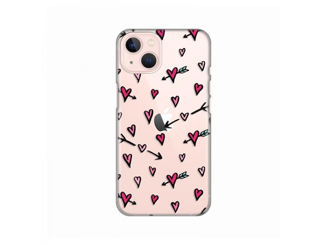 Maskica Silikonska Print Skin za iPhone 13 6.1 Hearts Pattern