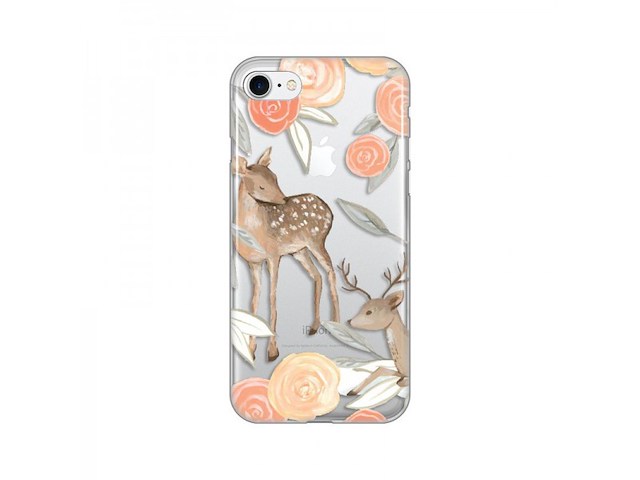 Maskica Silikonska Print Skin za iPhone 7/8/SE 2020/2022 Flower Deer