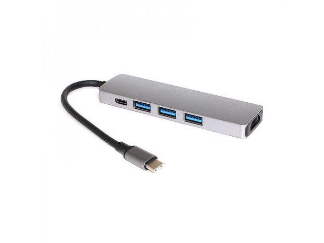 Adapter Type C na HDMI 3xUSB 3.0 type C 5u1