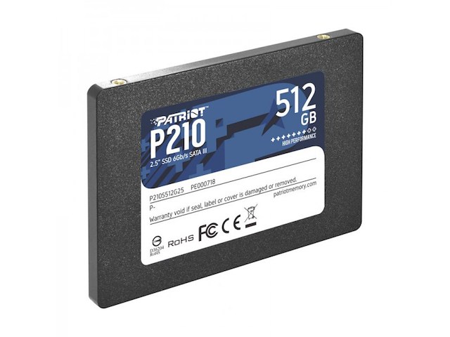 SSD 2.5 SATA3 512GB Patriot P210 520MBs/430MBs P210S512G25