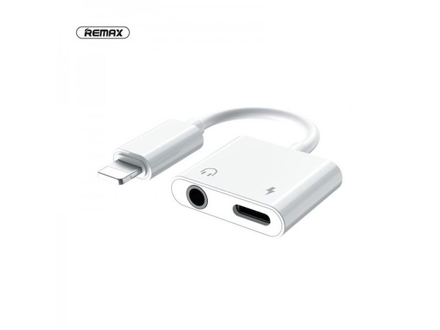 Adapter REMAX Concise za slusalice i punjenje 3.5mm i iPhone lightning RL-LA07 beli