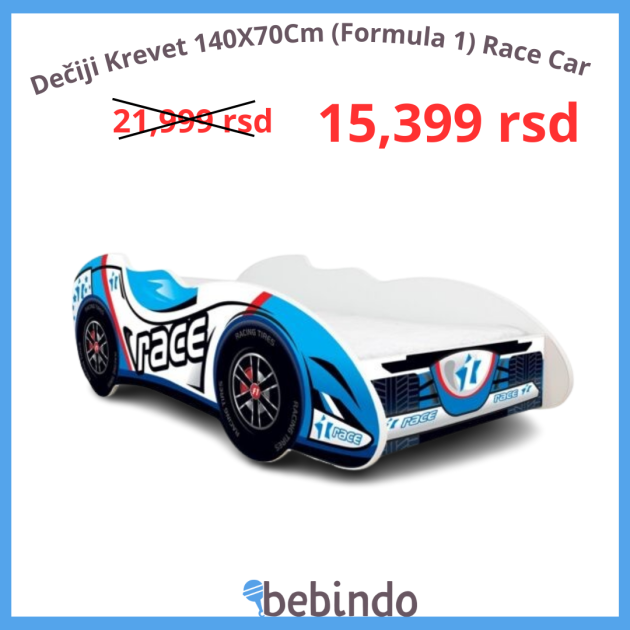 Dečiji Krevet 140X70Cm (Formula 1) Race Car